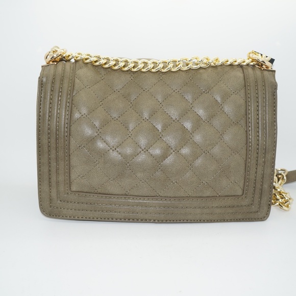 bebe | Bags | Bebe Lucy Olive Green Quilted Shoulder Bag | Poshmark